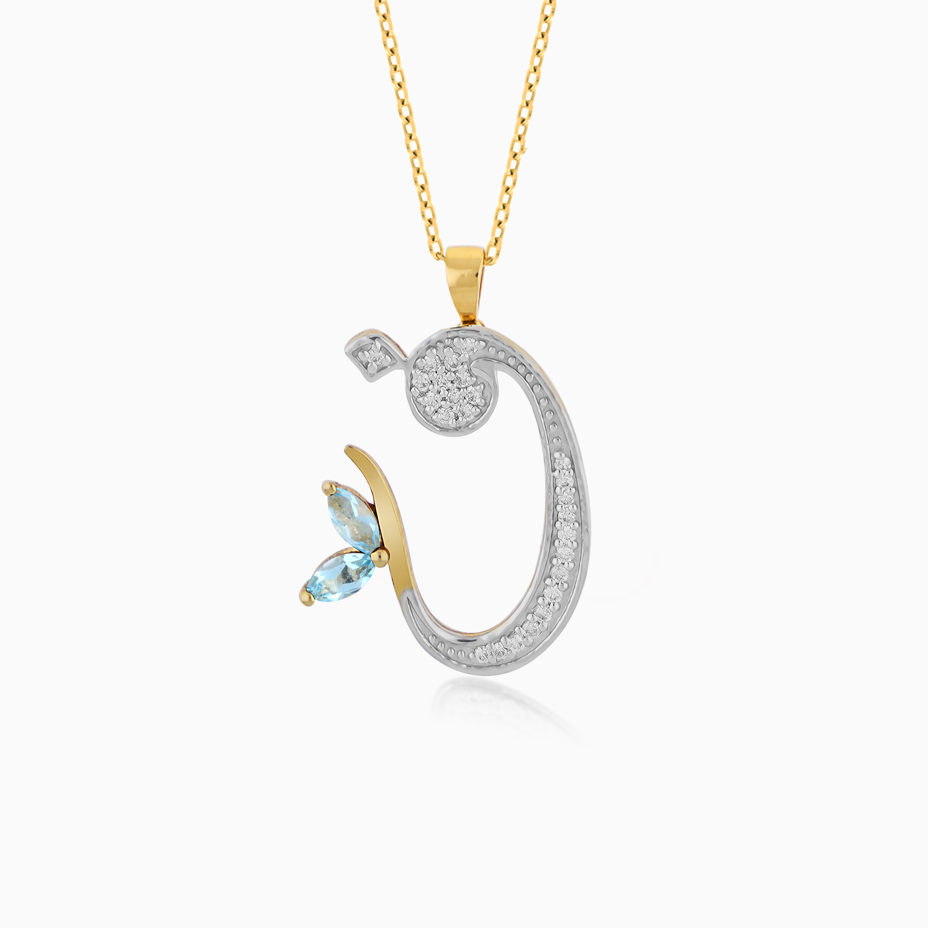 Faa Letter Elegant Jewellery | Alpha Pendant | Jawhara Jewellery