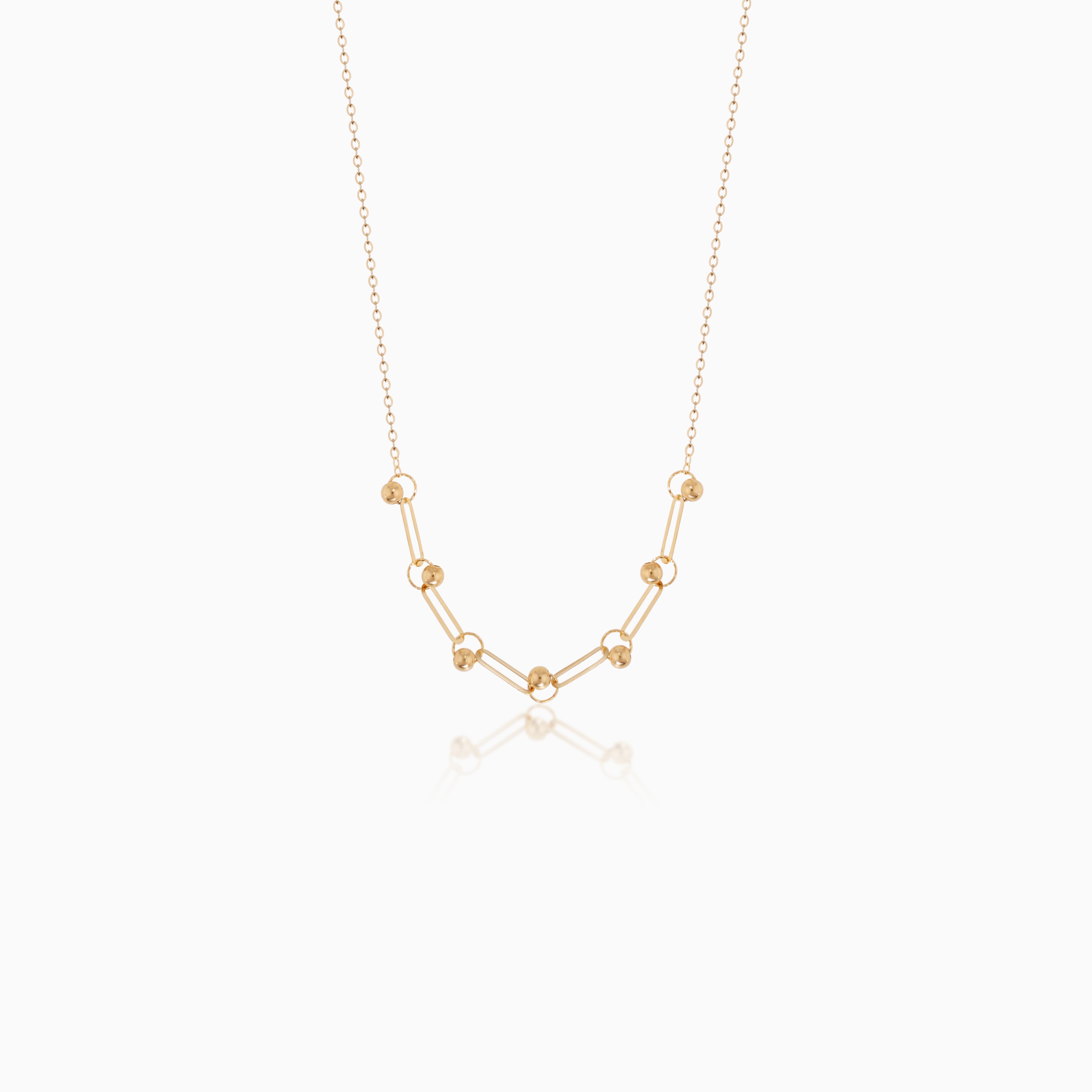 18K Yellow Gold Minimalist Necklace – Women Designs | Jawhara Jewellery